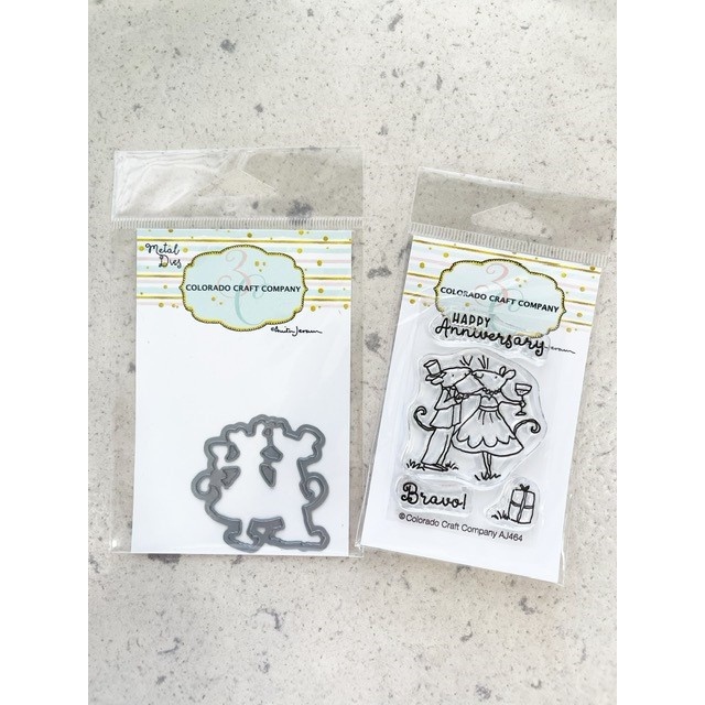ชุดแสตมป์ใสและตายบริษัท Colorado Craft - Anniversary Mini-By Anita ...