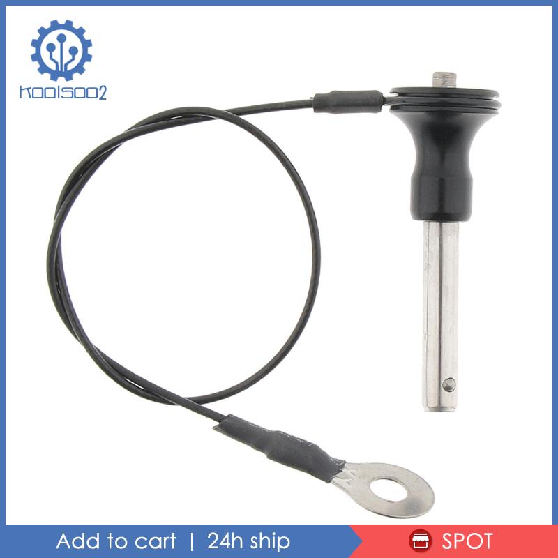 Stainless Steel Ball Lock Pin Self-Lock Spring Dowel with Lanyard 10mm ...