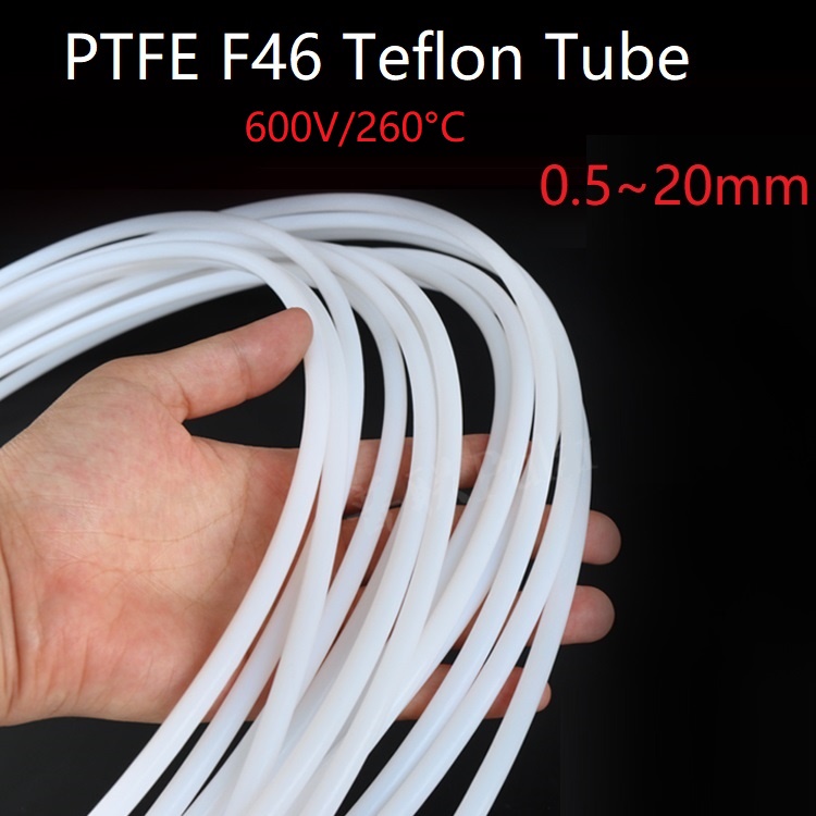 Milk White PTFE Tube ID 1 2 3 4 5 6 7 8 10 11 12mm F46 Insulated Capillary Heat Protector ...