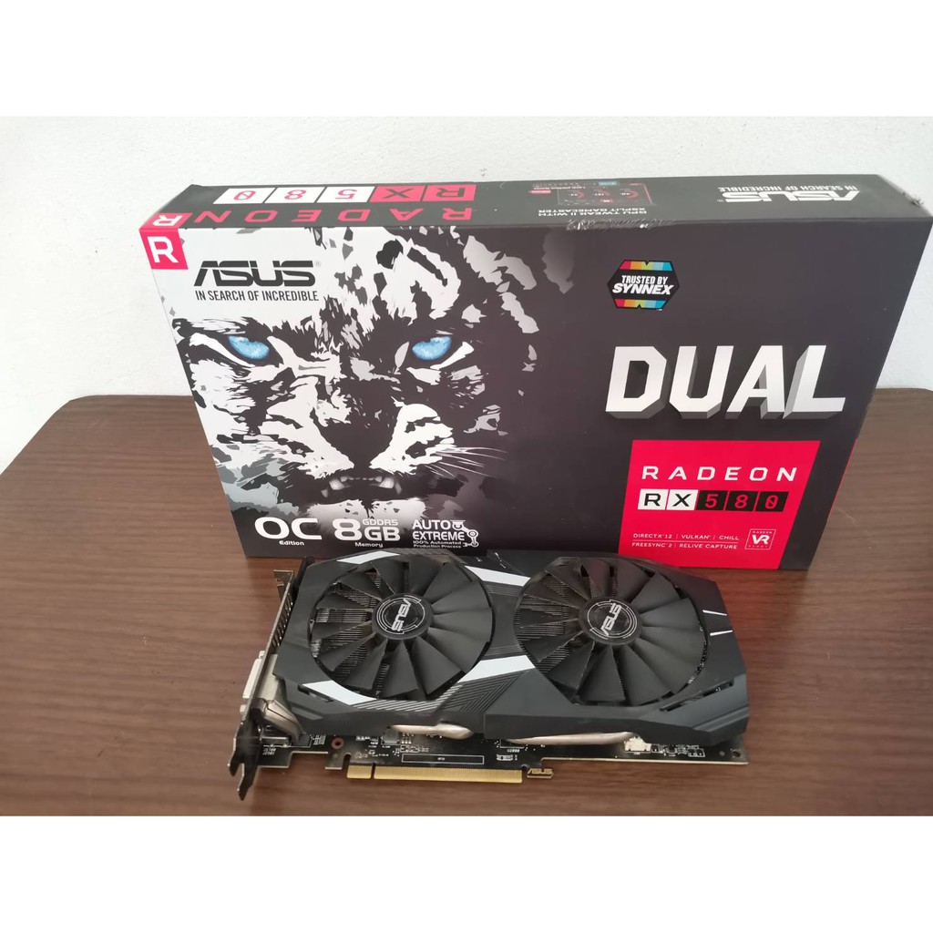 ASUS DUAL RX 580 8G สภาพดี ตัวแรง ประกันถึง 02.2021 | Shopee Thailand