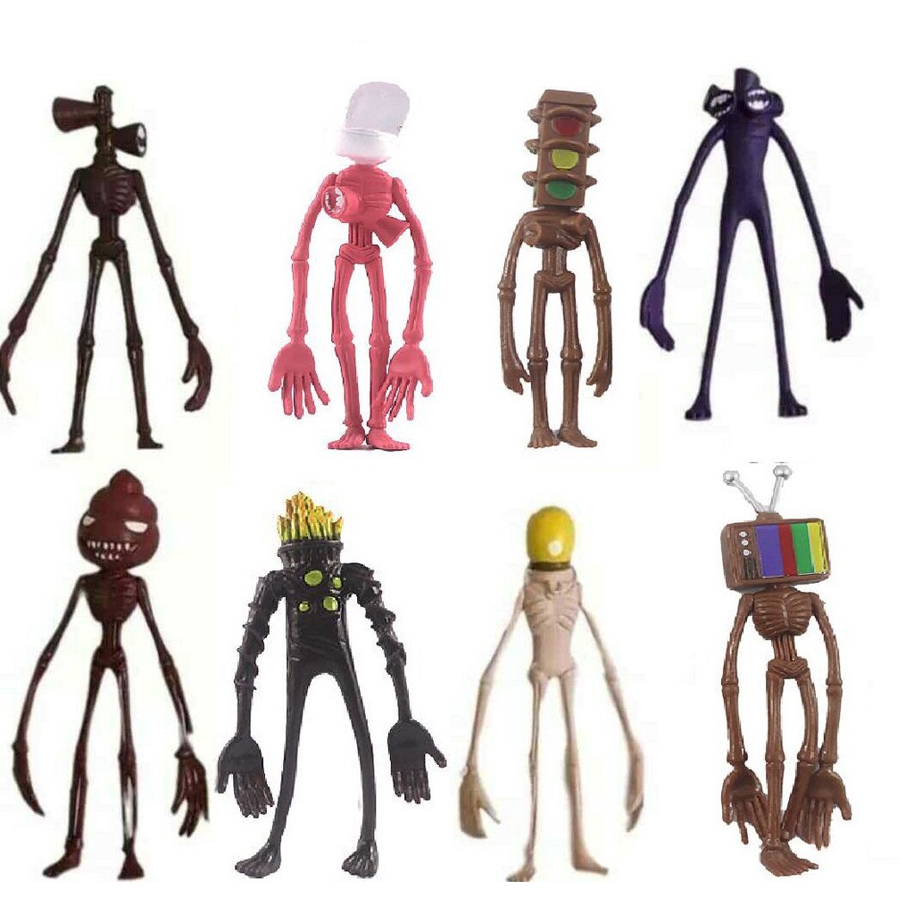 Siren Head Figures 8pcs/set PVC Miniatures Cake Topper Fans Kids ...