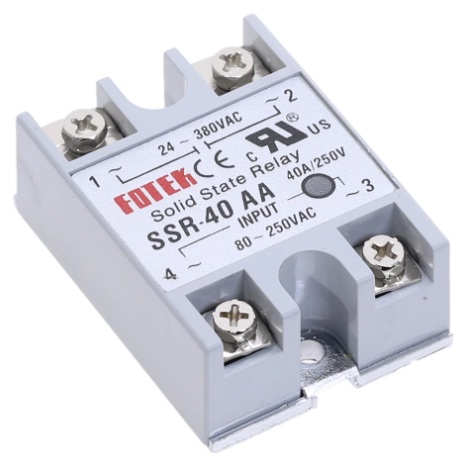SSR-40 AA โซลิดสเตจ รีเลย์ solid state relay ควบคุม 80-250 Vac โหลด 24 ...