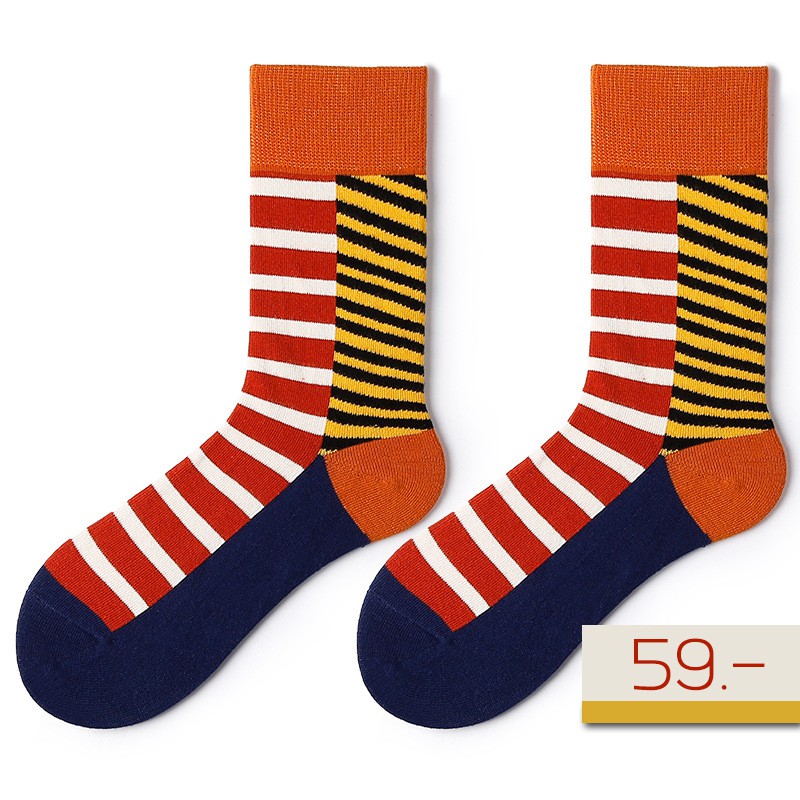 DE-006 ถุงเท้าแฟชั่น เกาหลี ญี่ปุ่น ข้อกลาง ข้อยาว | Shopee Thailand