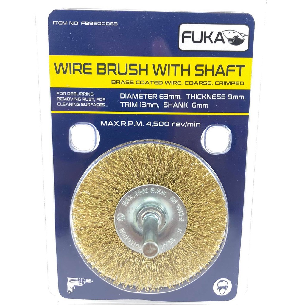 แปรงลวดกลม เหล็กสีทอง มีแกน FUKA มี 3 ขนาดการใช้งาน | Shopee Thailand