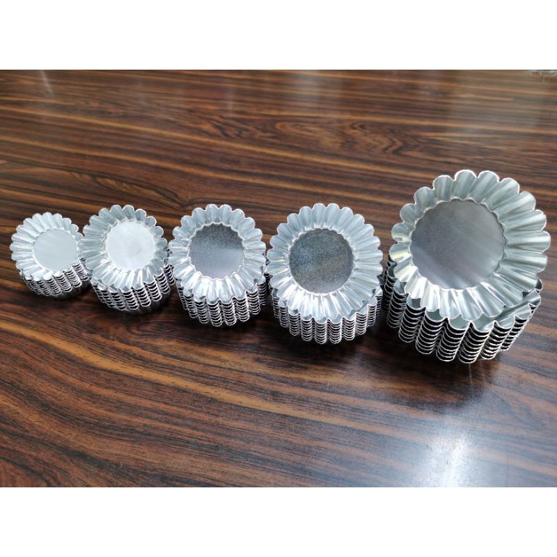 8PCS Egg Tart Mould/Cookies Aluminium Shell Tart Mould/ชีสทาร์ต Mould ...