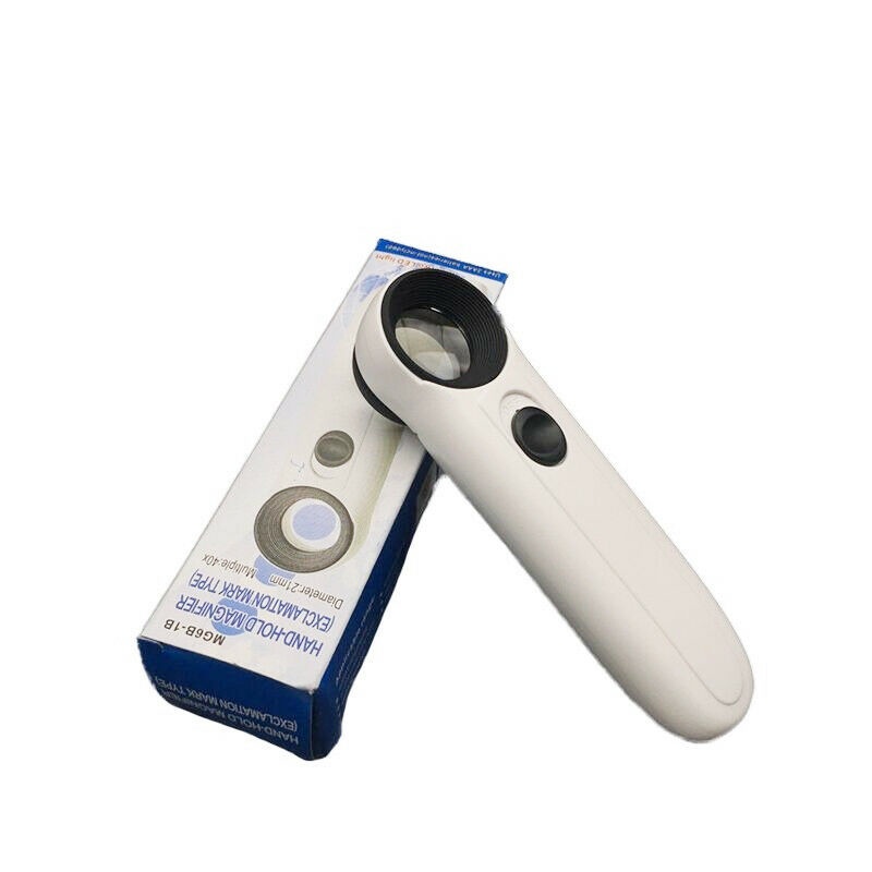 Mg6b-1b 40 ครั้งไฟ LED มือถือ HD แว่นขยายแว่นขยายเครื่องประดับ Loupe ...