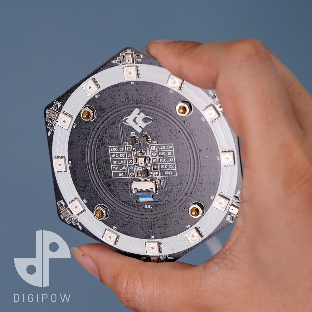 6+1 microphone voice recognition array I2S interface Ring full color ...