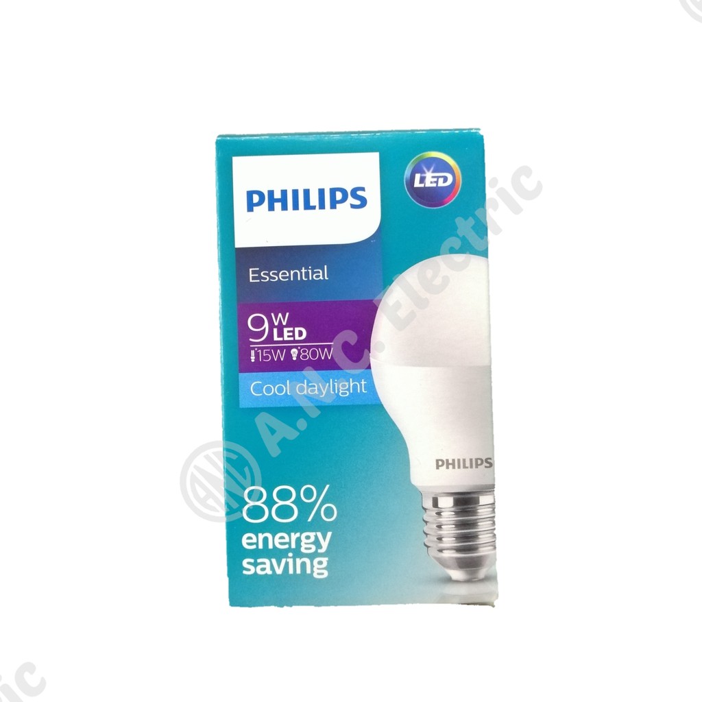 PHILIPS หลอด LED 9W ขั้ว E27 รุ่น Essential | Shopee Thailand