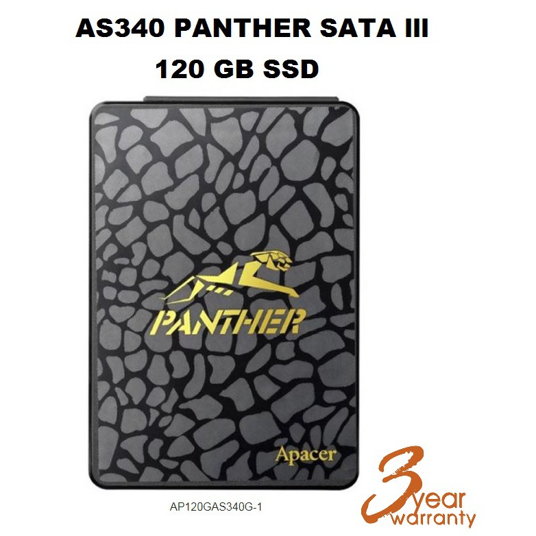 120 GB SSD (เอสเอสดี) APACER AS340 PANTHER (AP120GAS340G-1) SATA lll ...
