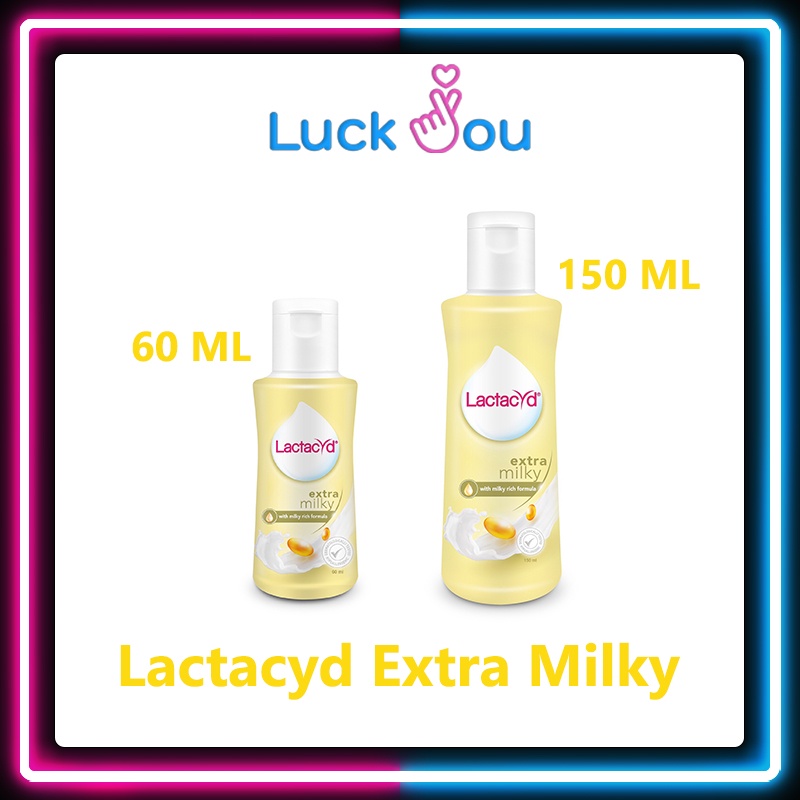 LACTACYD Extra Milky 60 ml./ 150 ml. แลคตาซิด ผลิตภัณฑ์ทำความสะอาด จุดซ่อนเร้น สูตรเอ็กซ์ตร้า ...