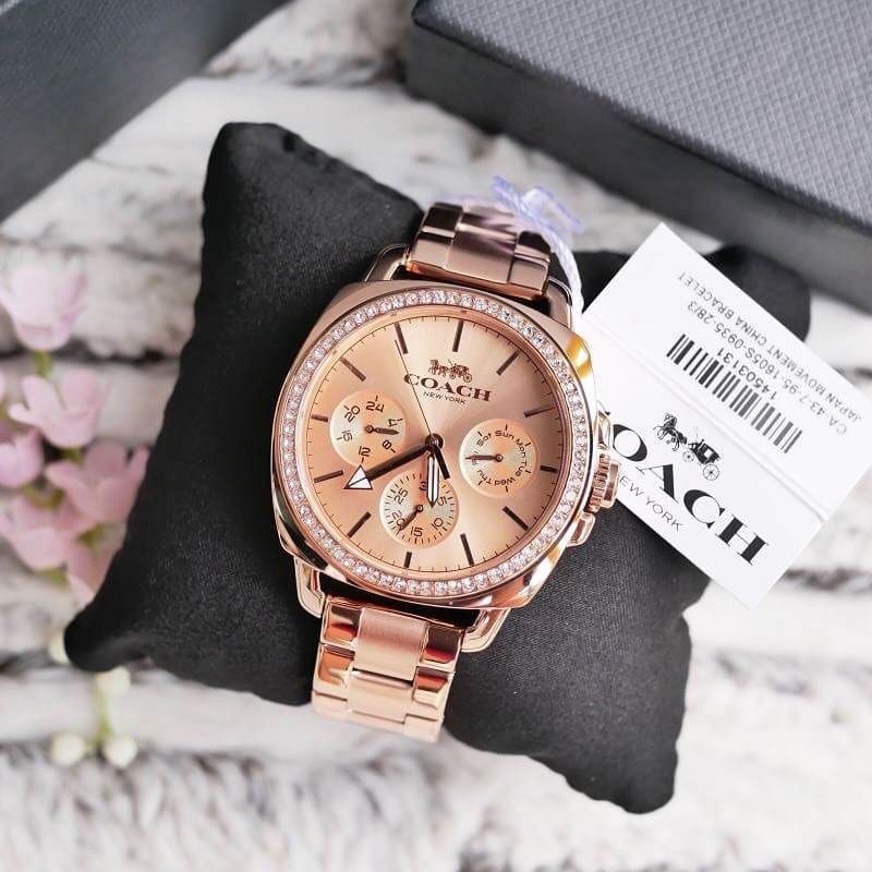 พร้อมส่ง นาฬิกาข้อมือผู้หญิง Coach สีโรสโกลด์ 14503131 | Shopee Thailand