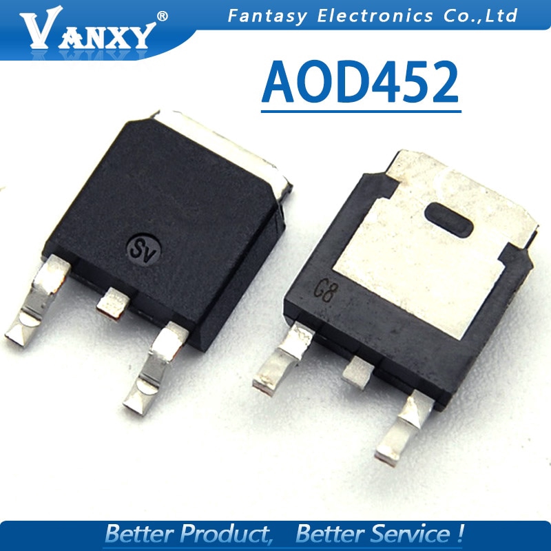 10pcs AOD452 TO252 D452 TO-252 D452A D425 AOD452A AOD452AL SOT new ...