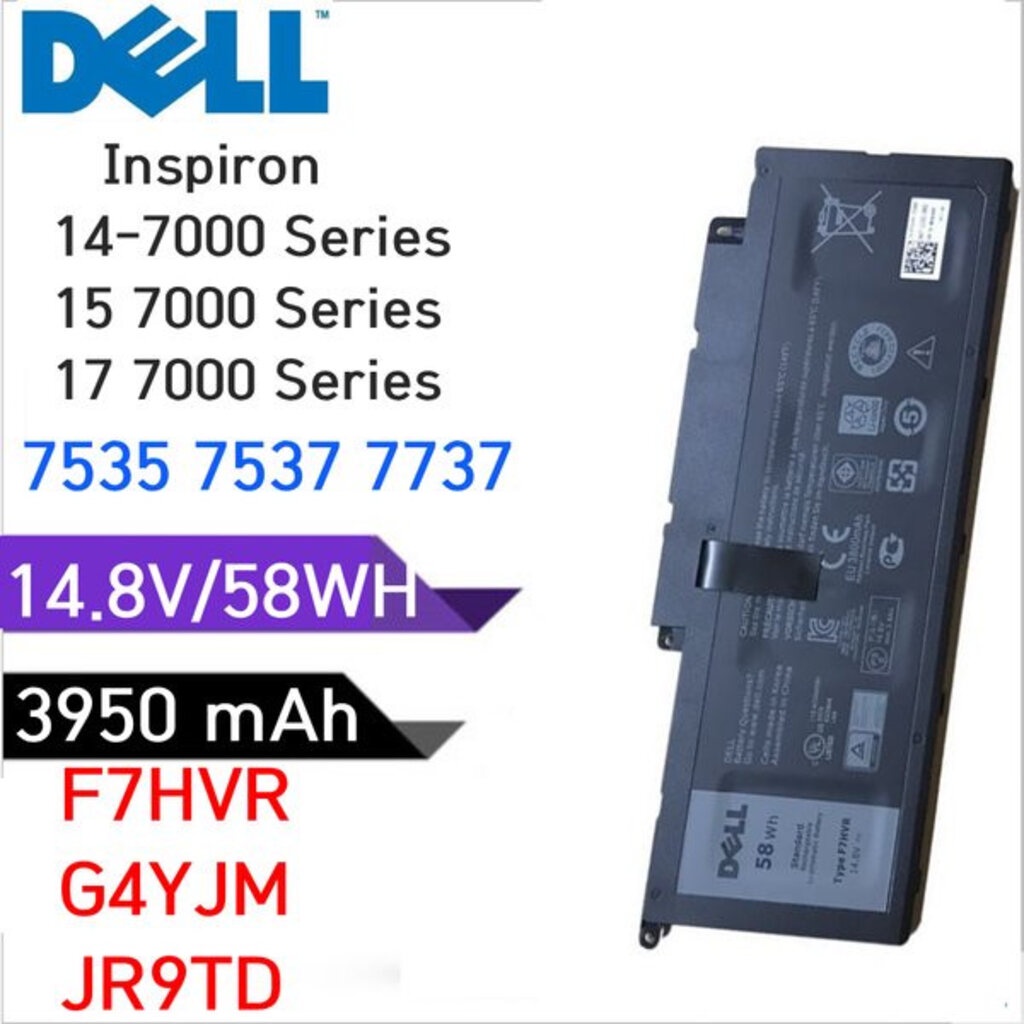 (ทักแชทถ้าสินค้าหมด) Dell แบตเตอรี่ ของแท้ F7HVR 58Wh สำหรับ Dell ...