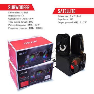 Oker รุ่น SP-8038 ลำโพงบลูทูธ สำหรับตั้งโต๊ะคอม | Shopee Thailand