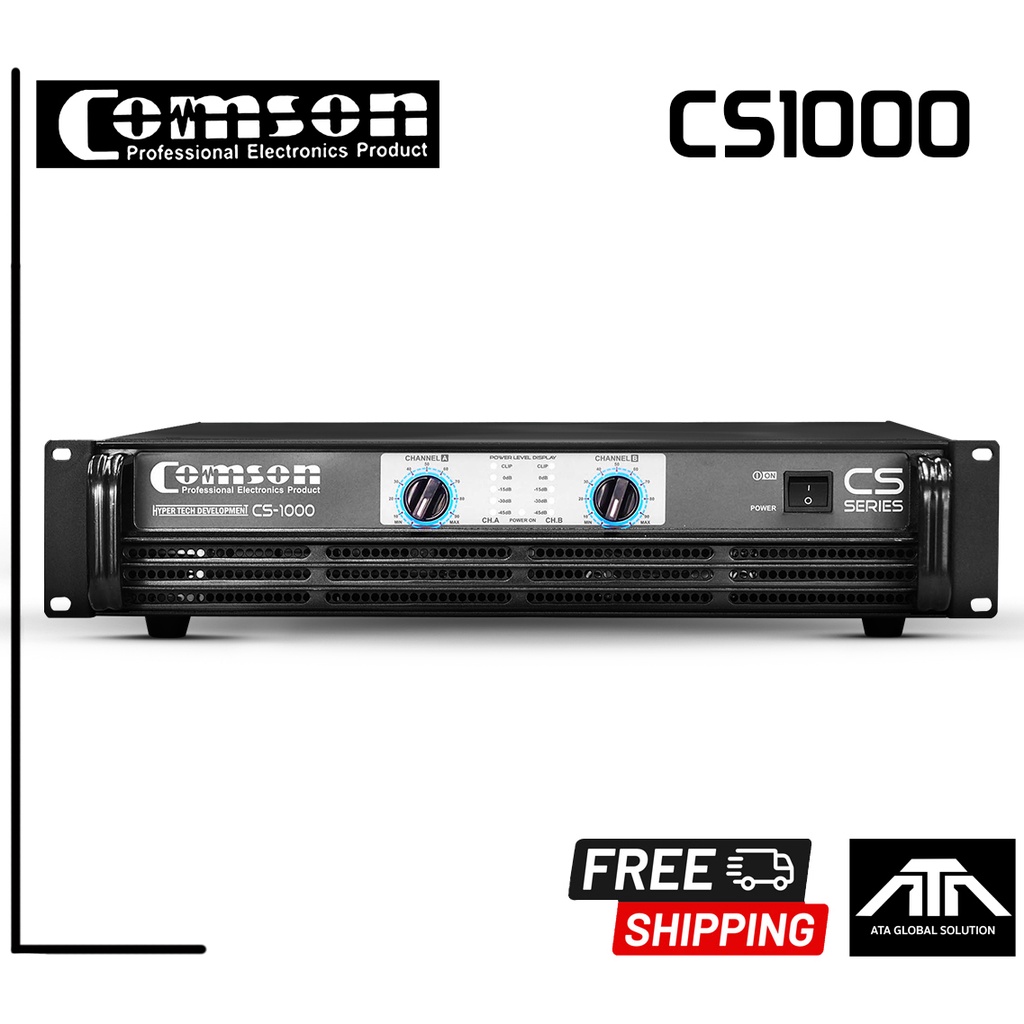 COMSON CS-1000 POWER AMP เพาเวอร์แอมป์ แบบหม้อแปลง รุ่นใหม่ มีครอสโอ ...