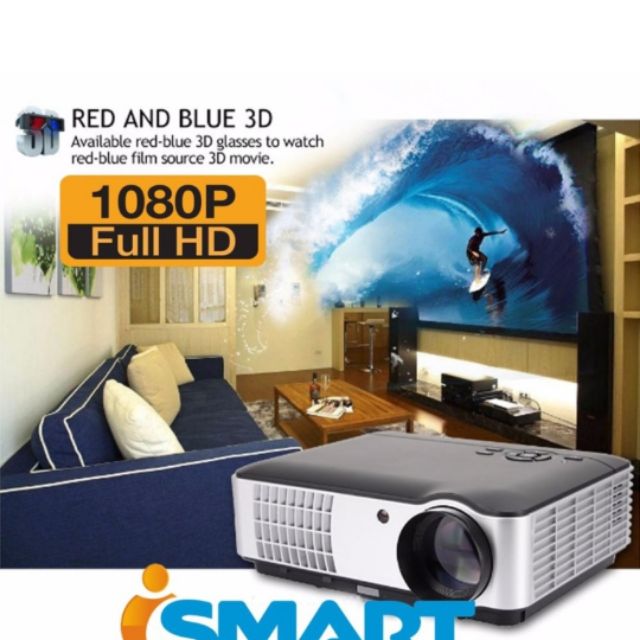 ISMART RD806 หลอดLED HD Projector WXGA All in One (ฟรีสายสัญญาณ VGA ...