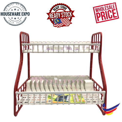 Betterware 2 ชั้นชั้นวางจานจาน Drainer Kitchen Rack Rak Pinggan ชั้นวาง ...