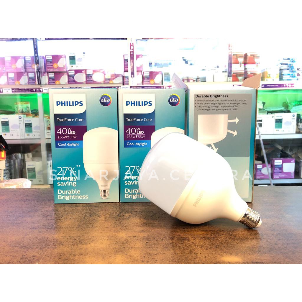 Philips หลอดไฟ LED 40w โคมไฟหลอดจัมโบ้ 40w โคมไฟ Capsul True Force Core ...