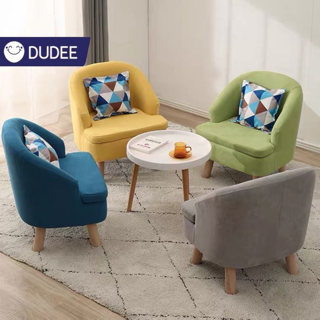 DUDEE โซฟามินิมอล SF-56 เก้าอี้โซฟา ขาไม้แท้ รับน้ำหนักได้ดี ถอกซักได้ หลากหลายสีสัน | Shopee ...