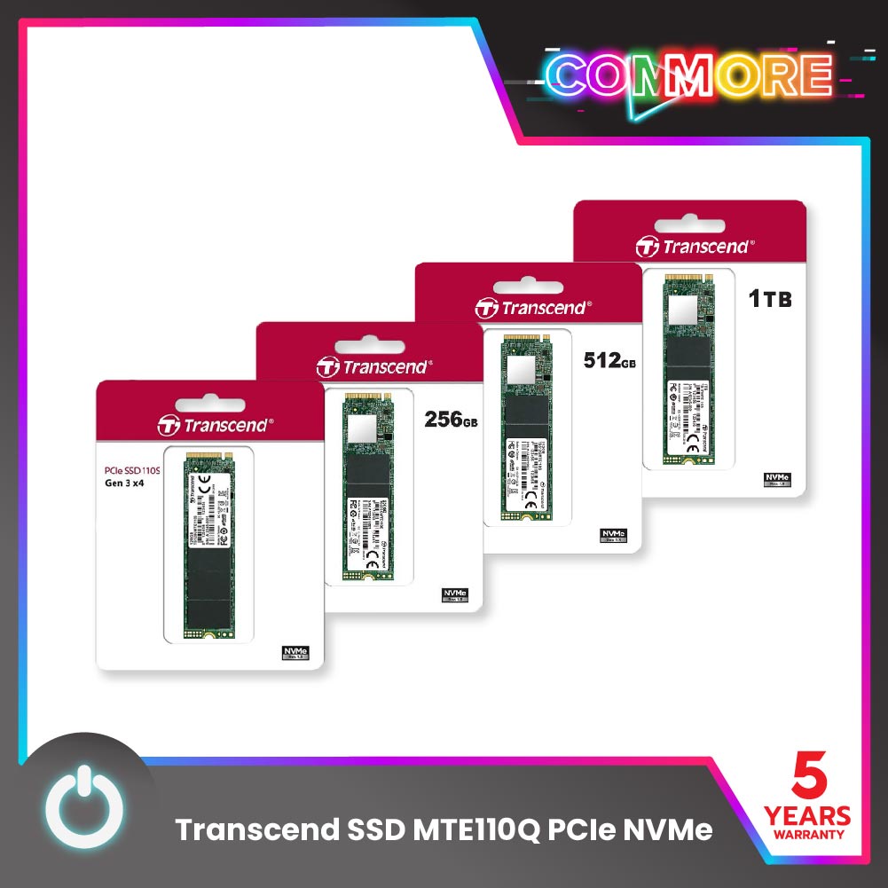 Transcend SSD MTE110S PCIe NVMe. (เอสเอสดี) ความจุ 128GB-1TB 3D NAND flash เพิ่มประสิทธิภาพและ ...