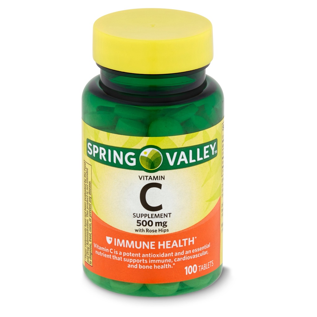 Spring Valley Vitamin C with Rose Hips, 500 mg, 250 เม็ด / 1,000 mg ...
