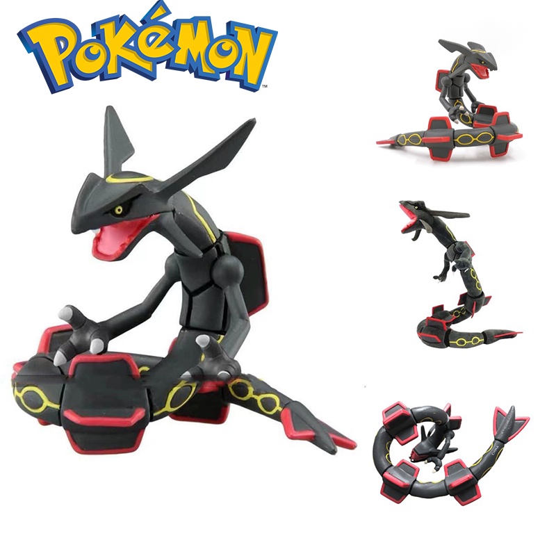 PVC Pokemon Model Rotatable Toys Shiny Rayquaza Zygarde Arceus ...