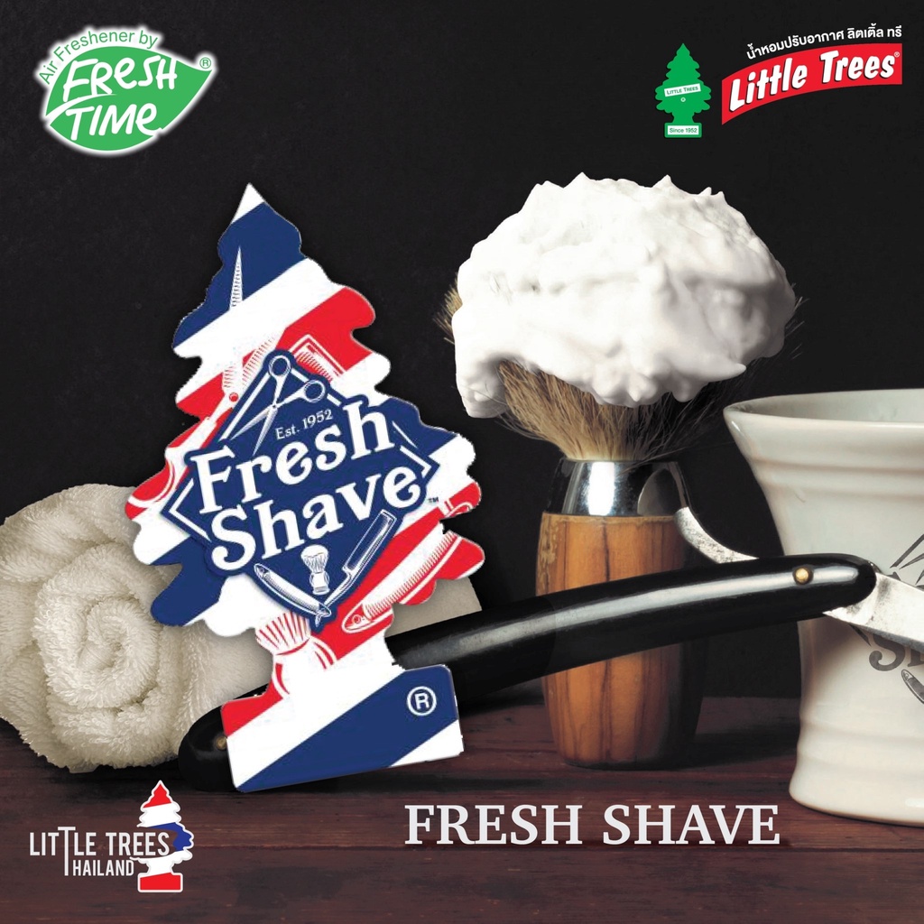 Little Trees แผ่นน้ำหอมปรับอากาศ กลิ่น Fresh Shave (ของแท้) | Shopee ...