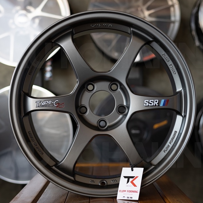 ล้อ SSR Type C RS ขอบ 18 กว้าง 8.5 นิ้ว ออฟ 35 5H-114.3 สีเทา GM งาน TK ...