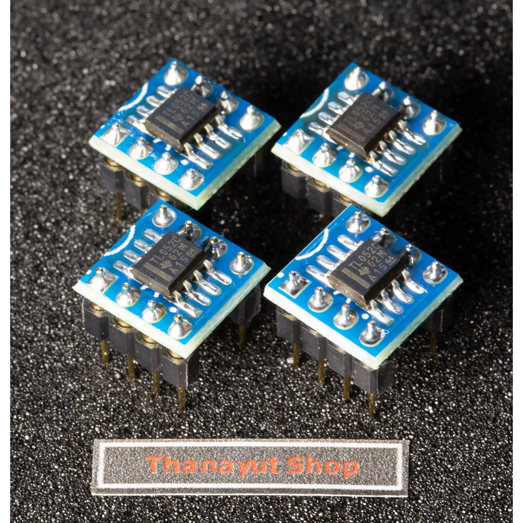 SL 4Pcs TL052แท้ SOP-8L(Install socket) Dual ENHANCED-JFET OP Amp(THD=0 ...