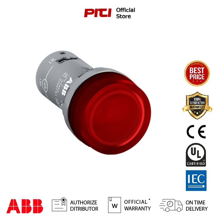 ABB CL2-502R 24VAC/DC Pilot Light ไพล็อทแลมป์ สีแดง Compact range Pilot devices (With LED ...