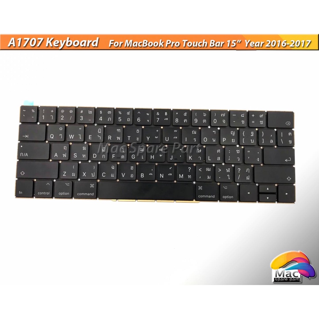 A1707 สำหรับ A1707 Keyboard คีย์บอร์ด สำหรับ แม้คบุ้ค Pro Touch Bar 15 ...