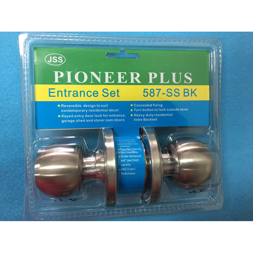 ลูกบิดประตูห้องน้ำ JSS PIONEER PLUS 587-SS BK (DR103) แพ็ค | Shopee Thailand