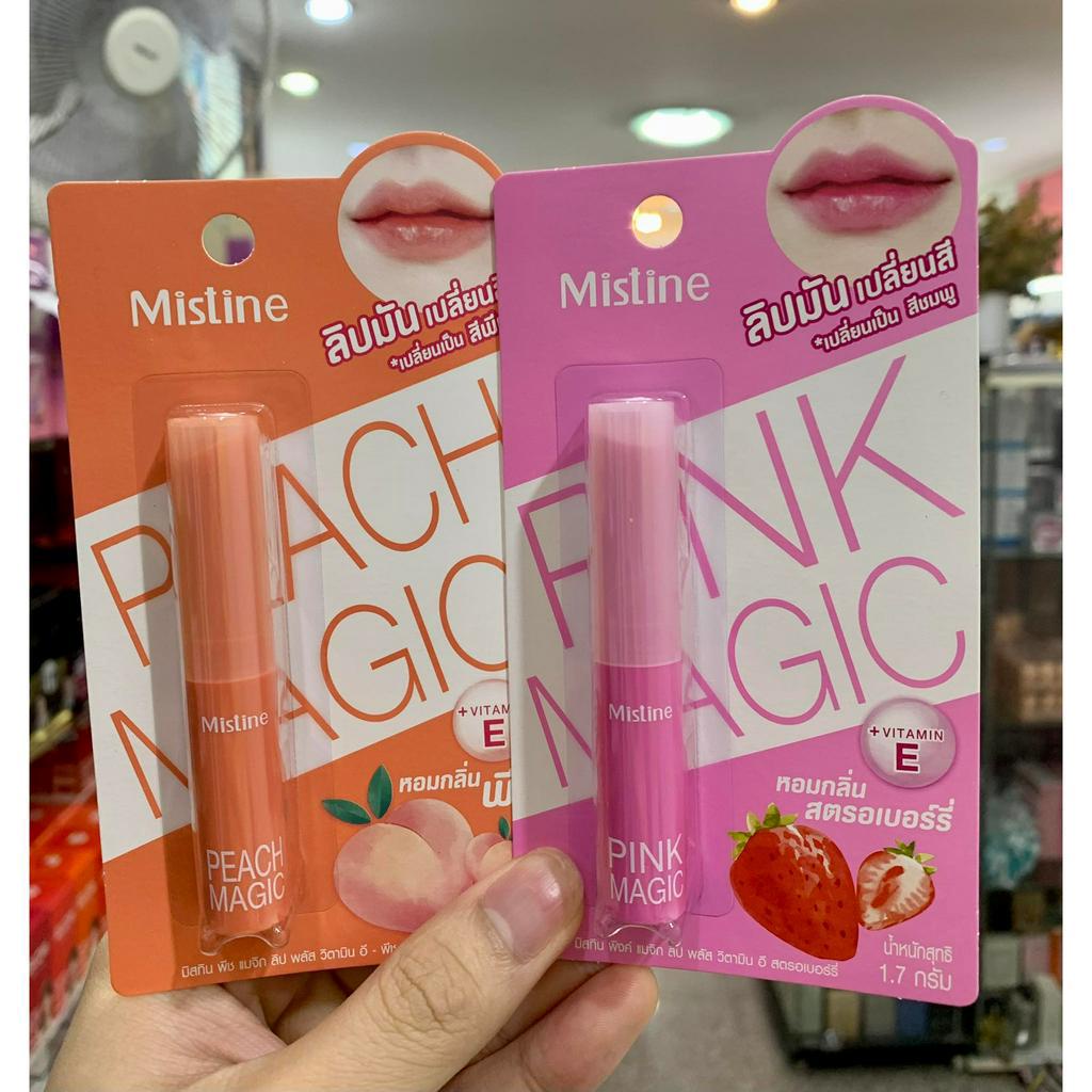 Mistine Pink Magic Lip Plus Vitamin E Strawberry,Peach , มิสทีน พิงค์ ...