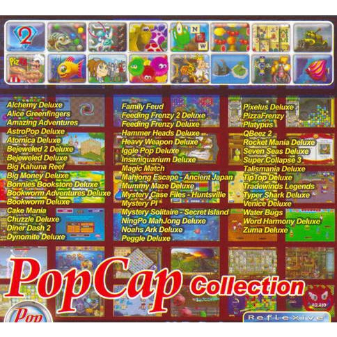 แผ่นเกมส์ คอมพิวเตอร์ PC PopCap Collection 47in1 + 32Reflexive Arcade ...
