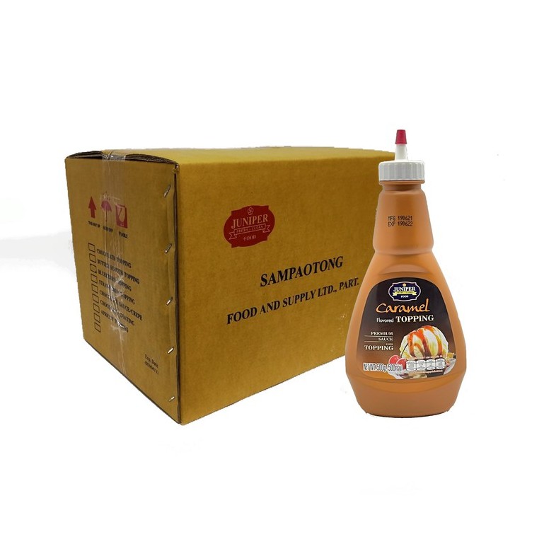 ยกลังJuniper Caramel Topping 500 g.(จูนิเปอร์ คาราเมล ท็อปปิ้ง 500 กรัม)**จำกัดการสั่งซื้อ 1ลัง ...