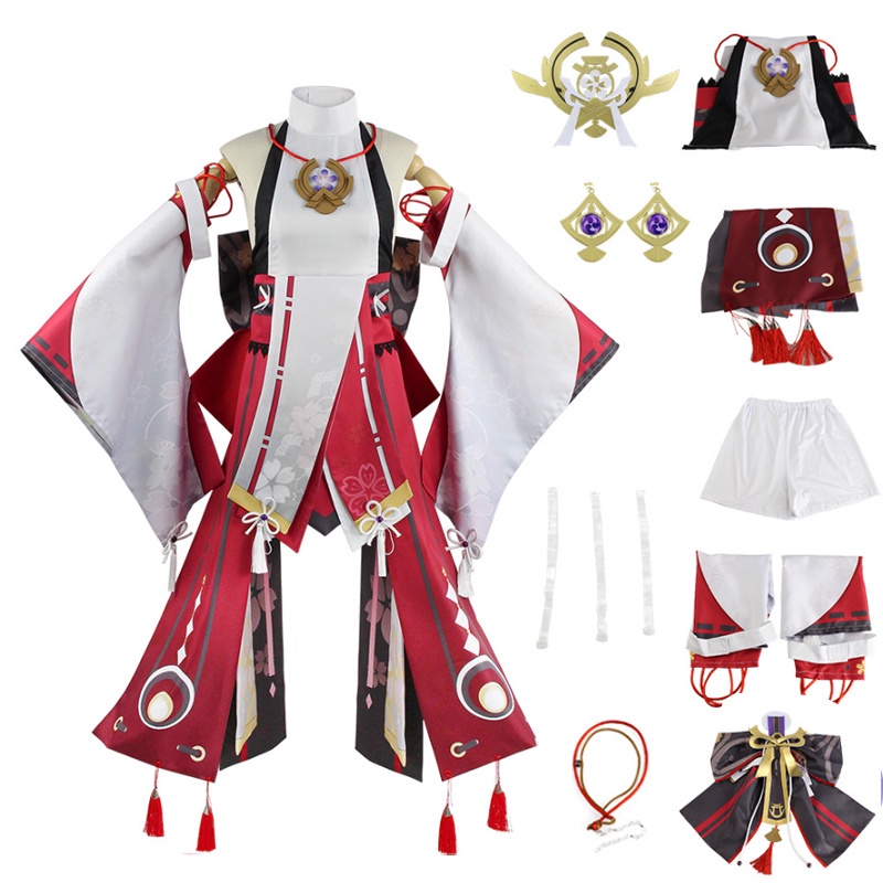 ชุดคอสเพลย์ เกม สําหรับผู้หญิง Genshin Impact Yae Miko Cosplay Costume ...