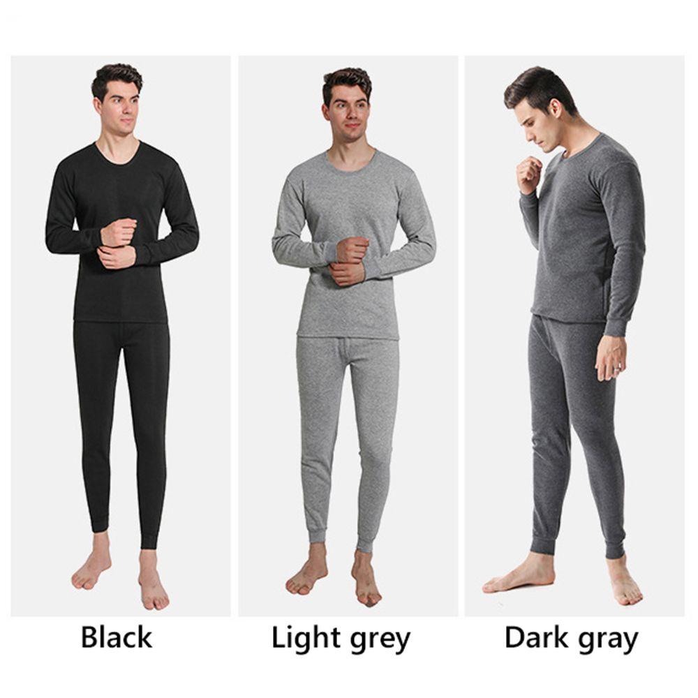 Jiagu Mens Long Johns Set Cold Weather Fleece Lined Warm Mens Thermal ...