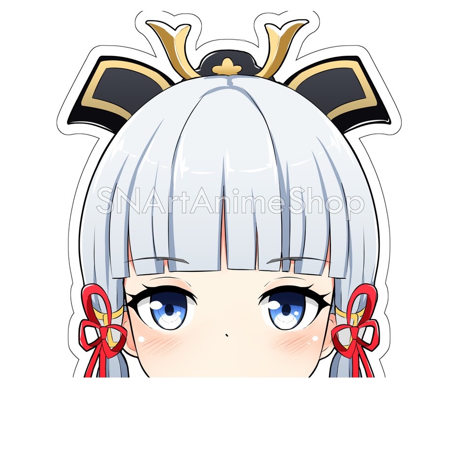 Ayaka Genshin Impact Sticker ไอยากะ เกนชิน สติ๊กเกอร์ 2 ชิ้น Peeker ...