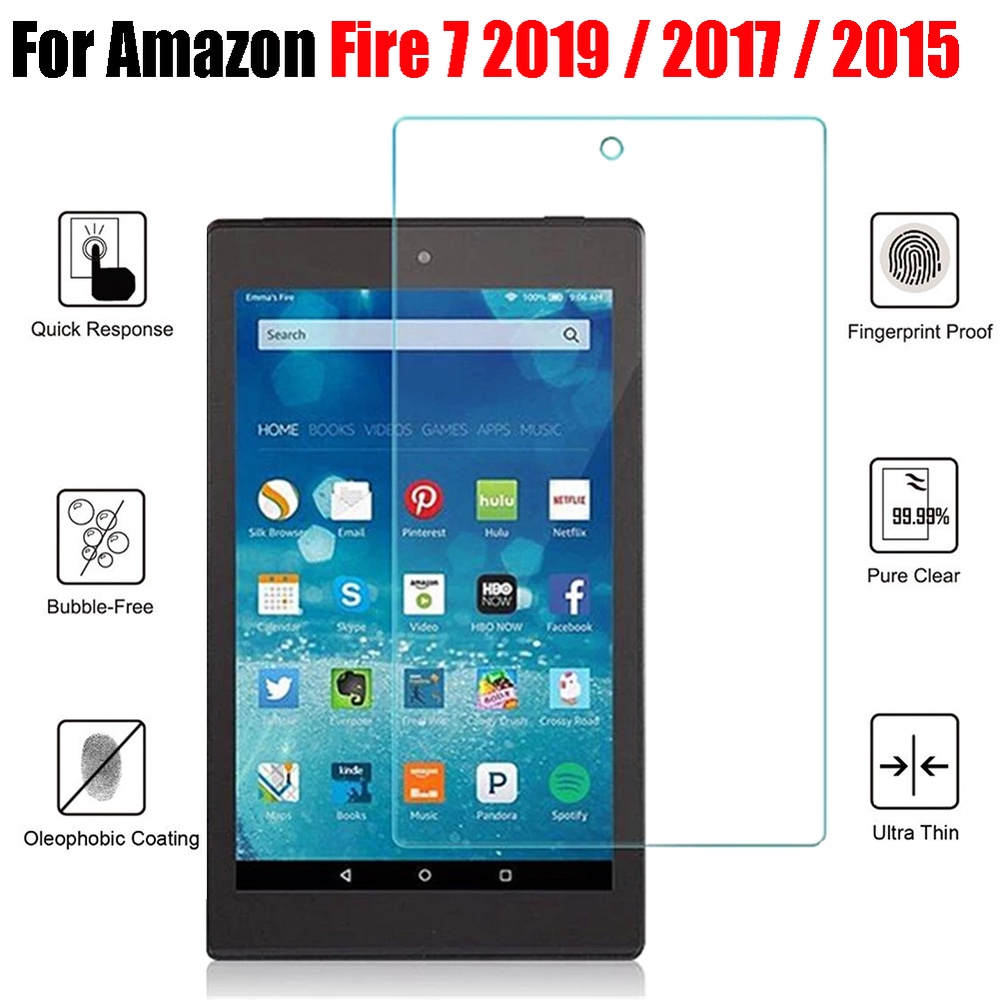 ฟิล์มกระจกนิรภัยกันรอยหน้าจอ ขนาด 7.0 นิ้ว สําหรับ Amazon Fire 7 2022 2019 2017 HD 7 Fire7 Kids ...