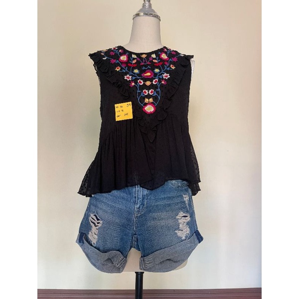 T039 เสื้อชีฟองแขนกุด | Shopee Thailand
