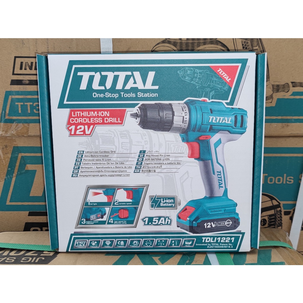 ของแท้ 100% ส่งฟรี TOTAL สว่านแบตเตอรี่ไร้สาย 12 V 3/8 (10มม.) รุ่น ...