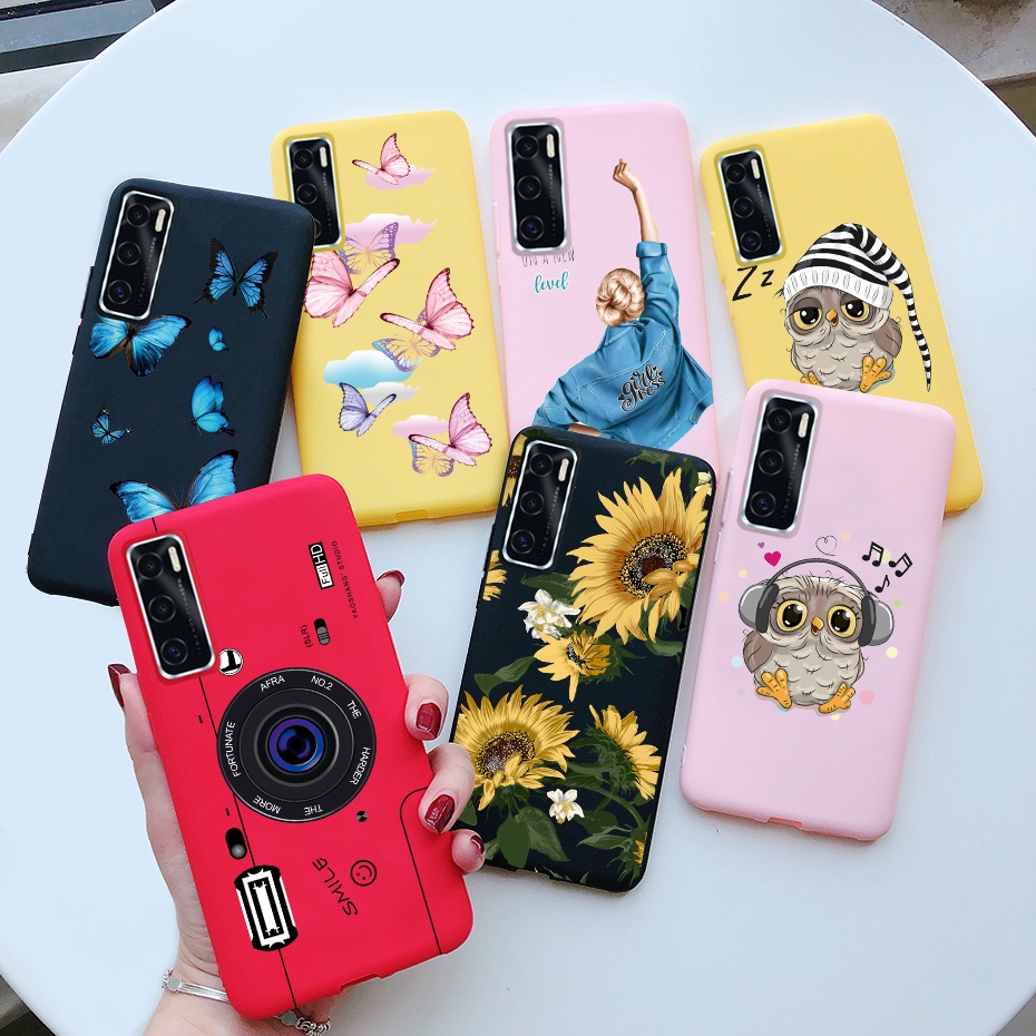 เคสโทรศัพท์ซิลิโคนนิ่มพิมพ์ลายผีเสื้อสําหรับ Vivo V20 Se V2022 Vivov20Se V 20Se 6.44 นิ้ว ...