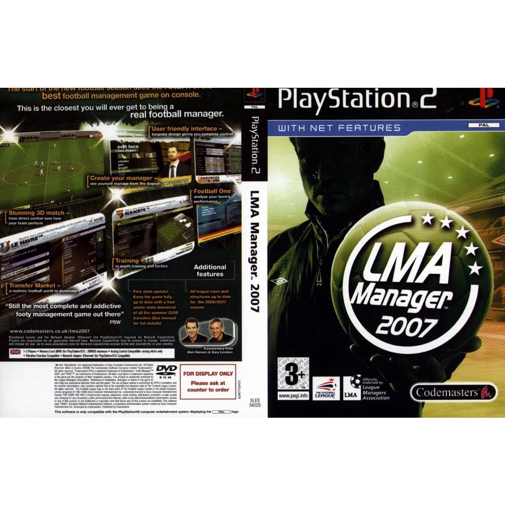 แผ่นเกมส์ PS2 LMA Manager 2007 คุณภาพ ส่งไว (DVD) | Shopee Thailand