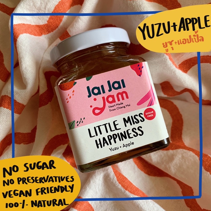 Jai Jai Jam แยมใจใจ ยูซุ + แอปเปิ้ล แยมคลีนไม่ใส่น้ำตาล ไม่ใส่ไซรัป แยมส้มยูสุ + แอปเปิ้ล (คลีน ...