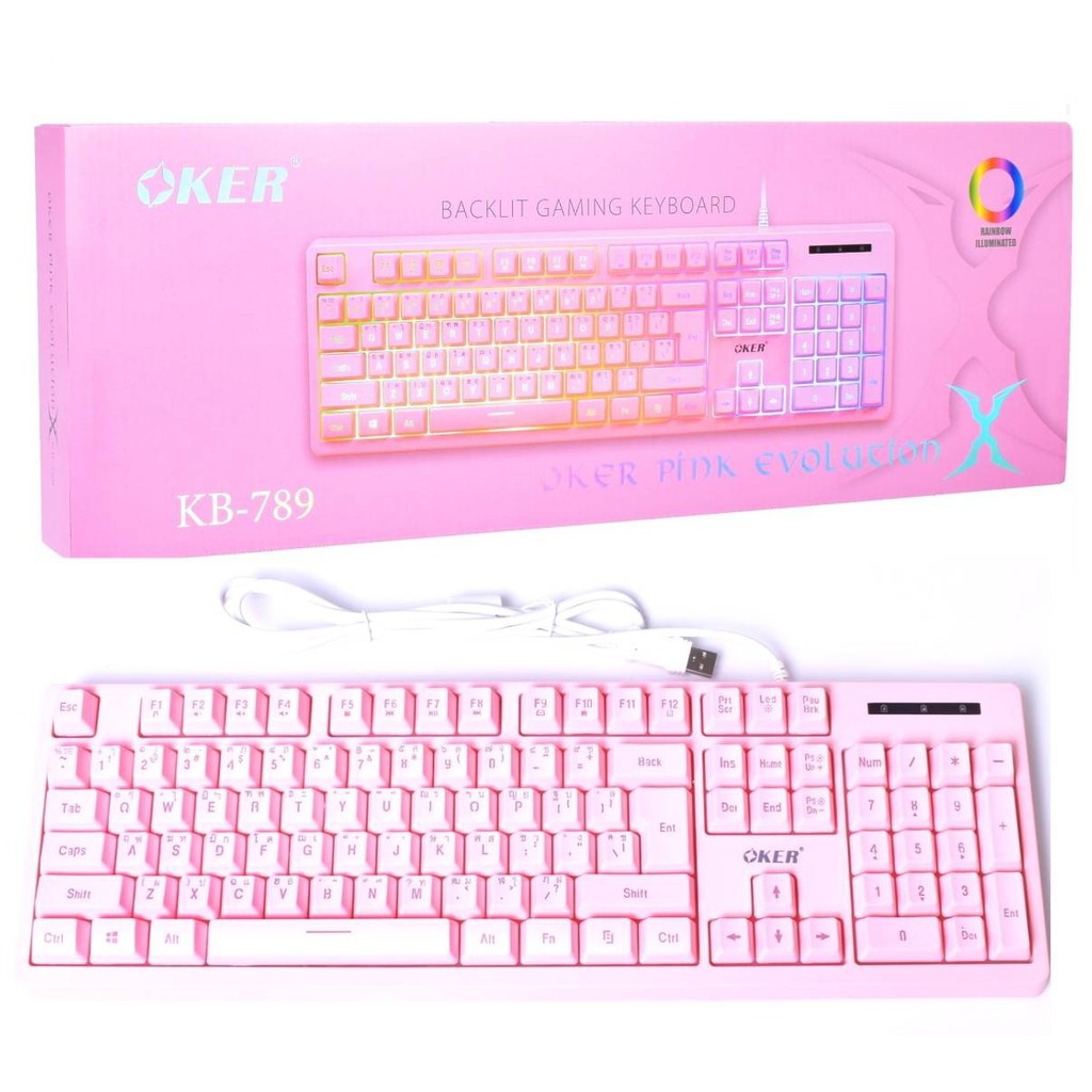 OKER KB-789 BACKLIT GAMING KEYBOARD | Shopee Thailand