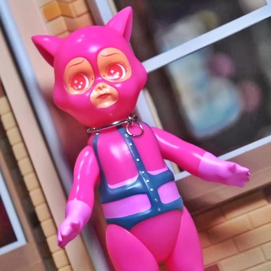 (พร้อมส่ง) Poor Hostel - Super Little Love & Meow Meow Cat Woman - Pink ...