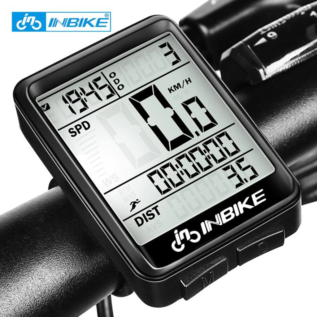 ไมล์ไร้สายมีไฟ INBIKE รุ่น IC321 ไฟสีขาว วัดความเร็วจักรยาน | Shopee Thailand