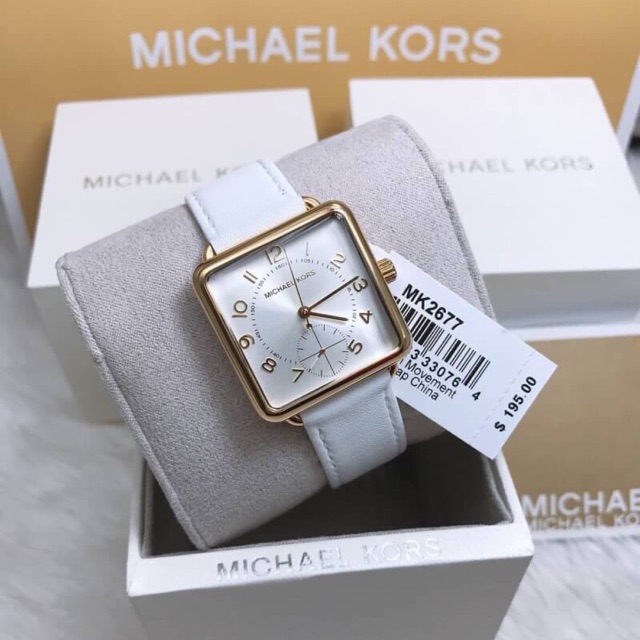 MK2677. ขนาด 31 millimeters สีขาว สายหนัง สวยมากจ้า ใส่เบาสบาย | Shopee ...