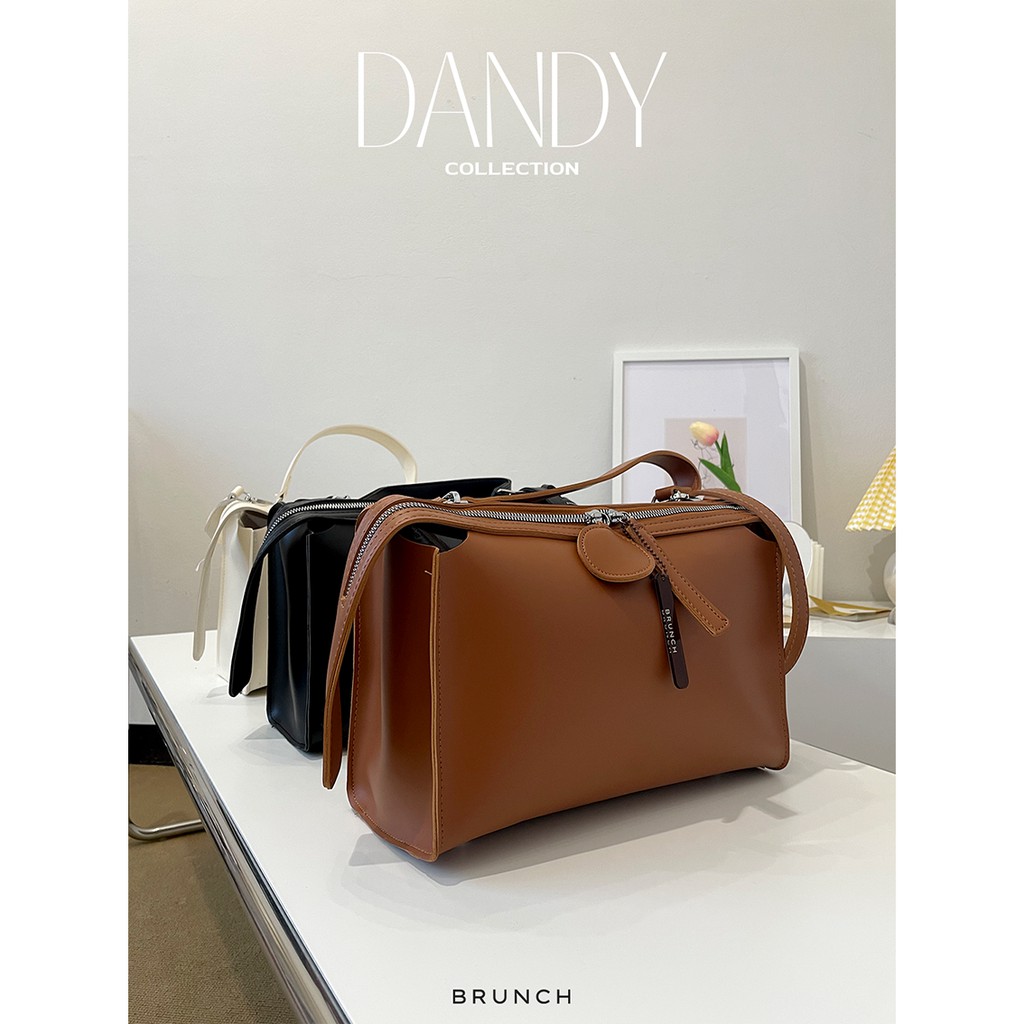 dandy bag (black/ brown/ off white) สวยหรู ถือแล้วรวย | Shopee Thailand