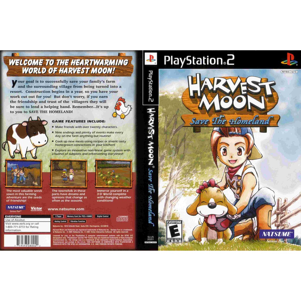 แผ่นเกม PS2 [Harvest Moon - A Wonderful Life - Special Edition (USA ...